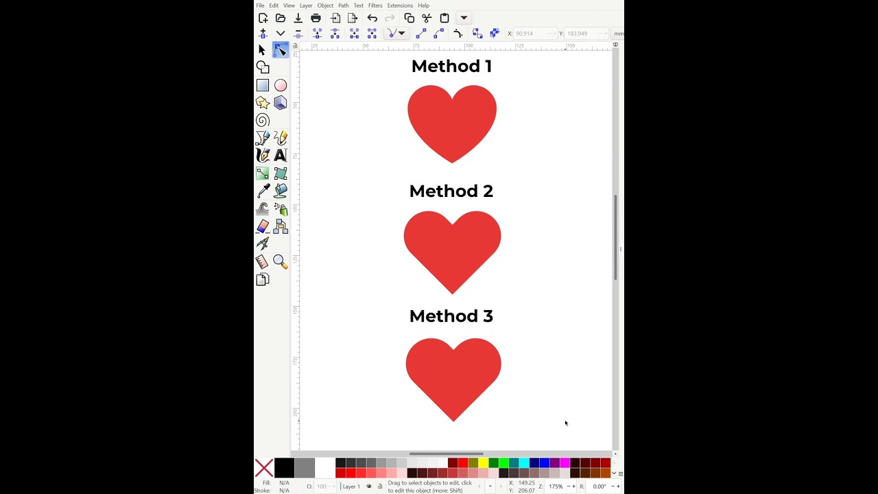 Inkscape Heart Tutorial: Choose the BEST Method for YOU! ❤️ #inkscape #tutorial #graphicdesign