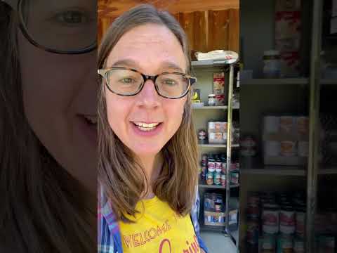 Checking out a free food pantry spotted in the wild!