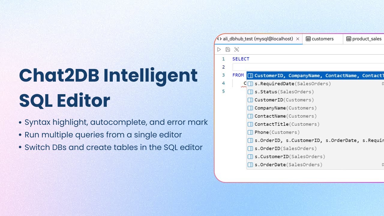 Chat2DB Intelligent SQL Editor Tutorial