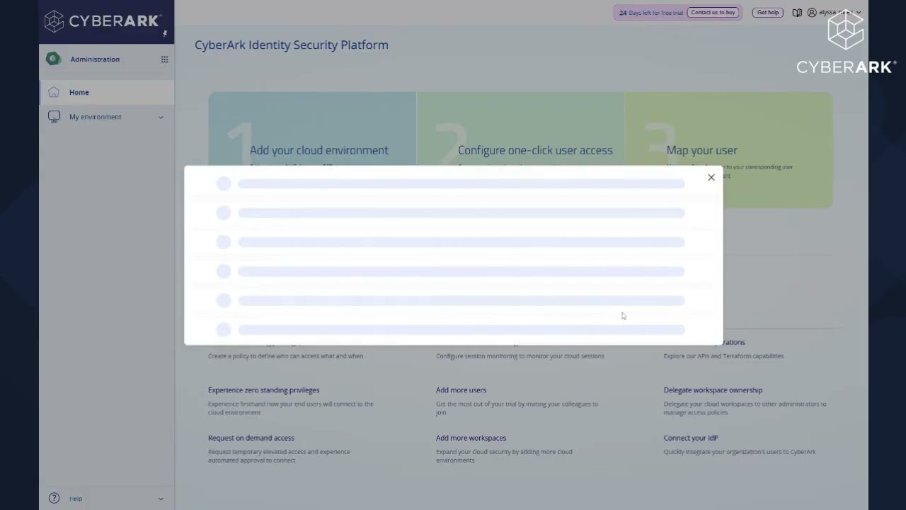 CyberArk Secure Cloud Access Free Trial: Platform Interface Guide | CyberArk