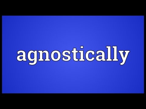Agnostically Meaning