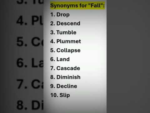 Synonyms for Fall #englishlanguagetest #education