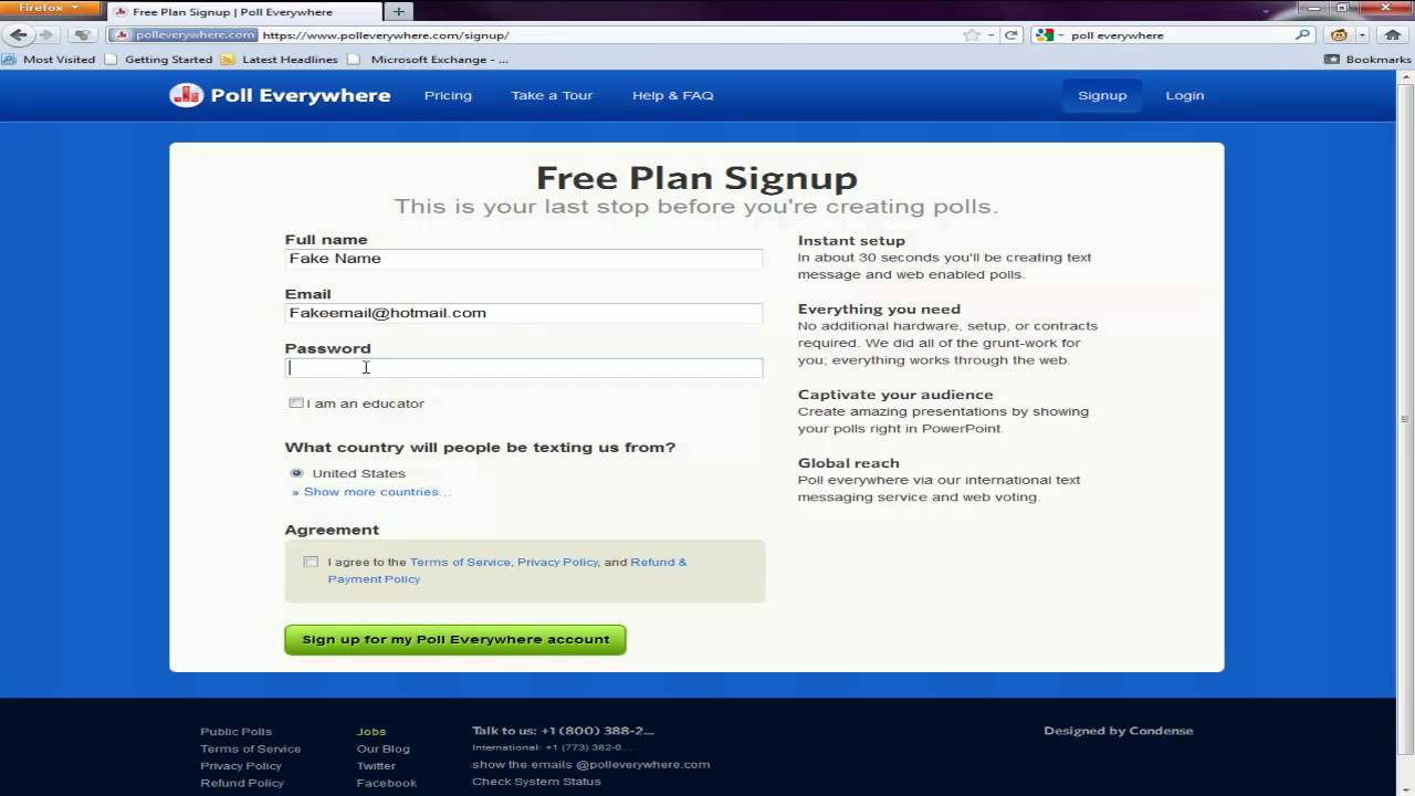 Polleverywhere Signup