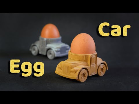 🥚 The Egg Car・Free STL File for ・Cults