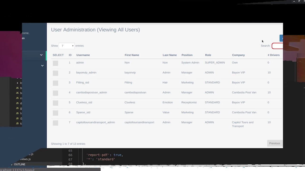 Driver Management Application Demo Two