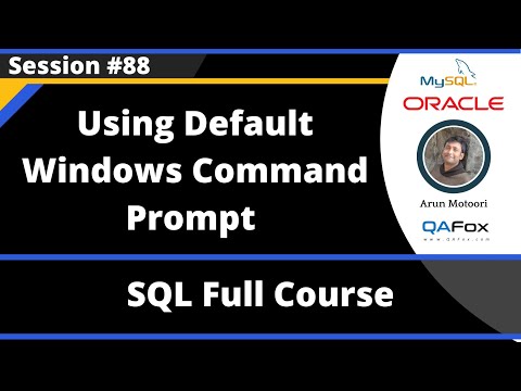 Using default Windows Command Prompt for connecting to MySQL Server Video Lecture - Software ...
