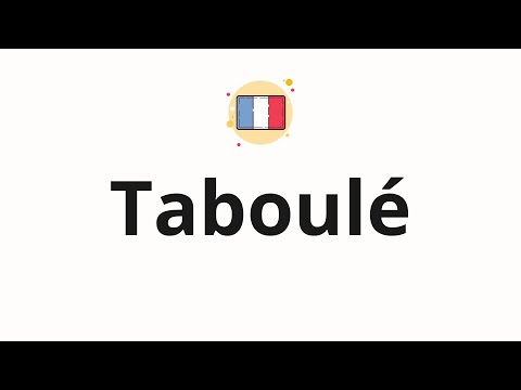 How to pronounce Taboulé