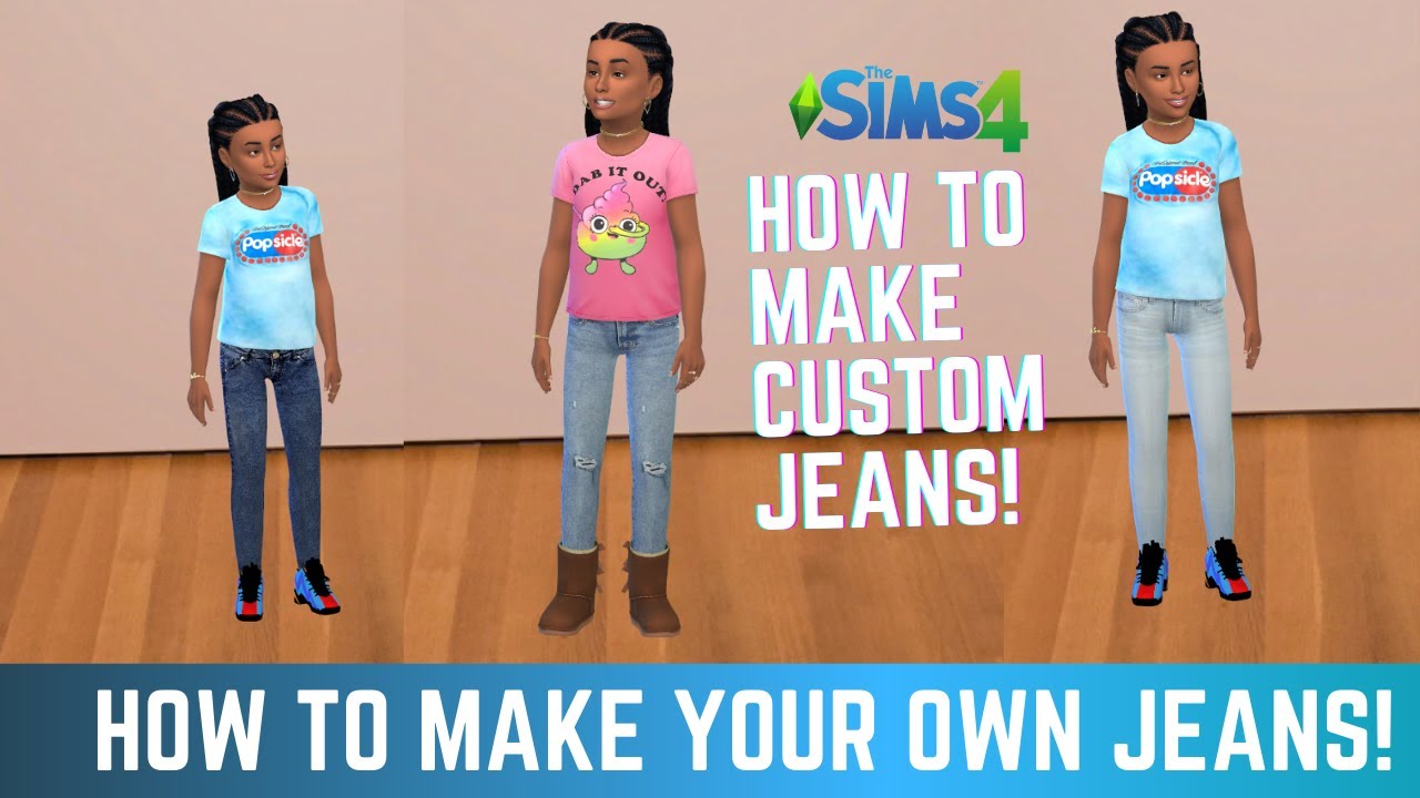How to Make Custom Jeans for Kids in The Sims 4!