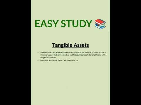 Tangible Assets | Basic Concepts Of Accounting | Easy Study |