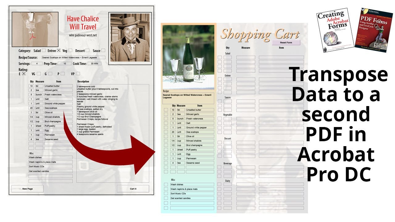 Copy data from one file to another in Acrobat Pro DC