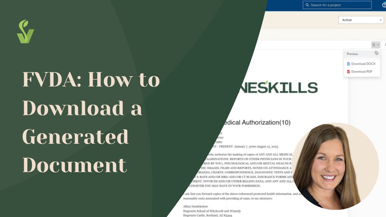 FVDA: How to Download a Generated Document