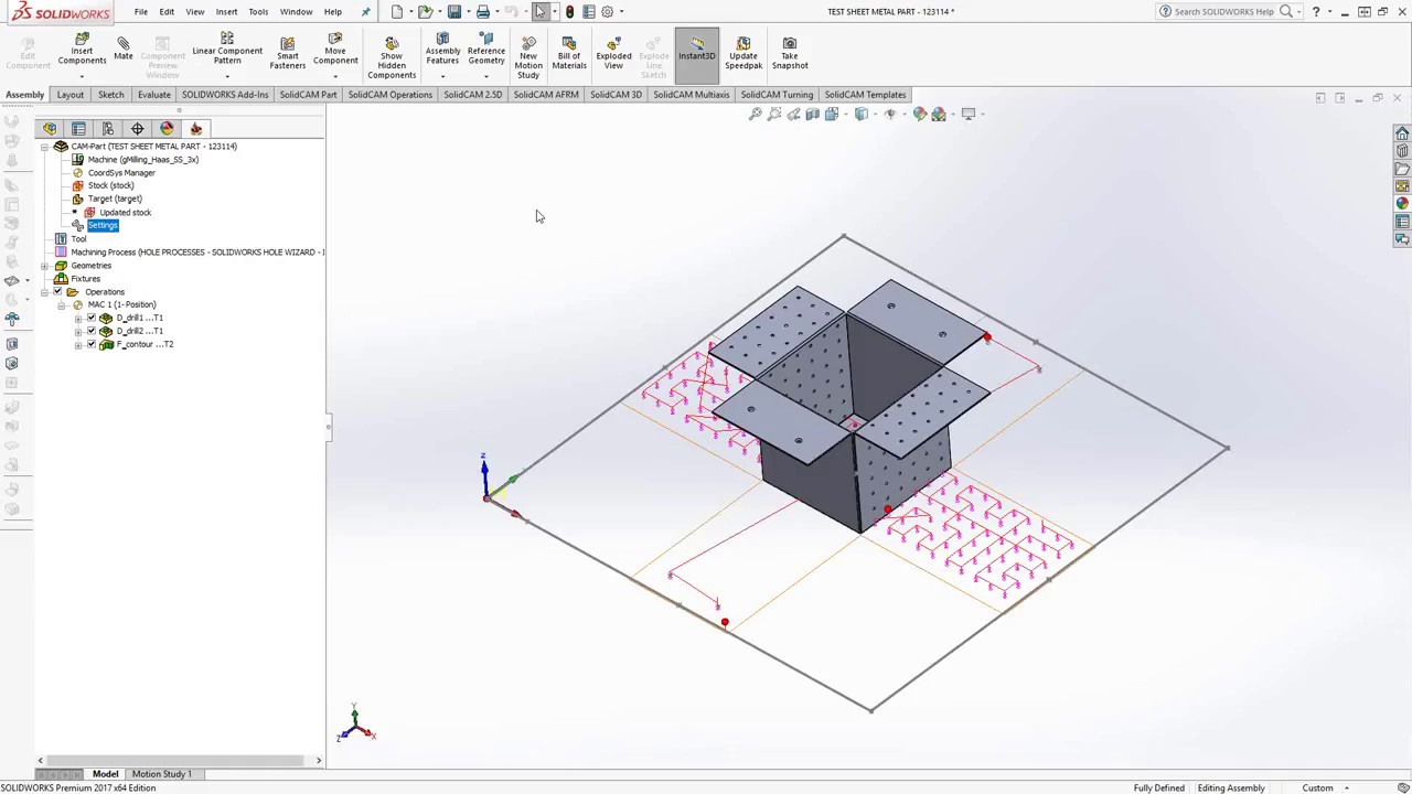 Programming from a Sheet Metal part