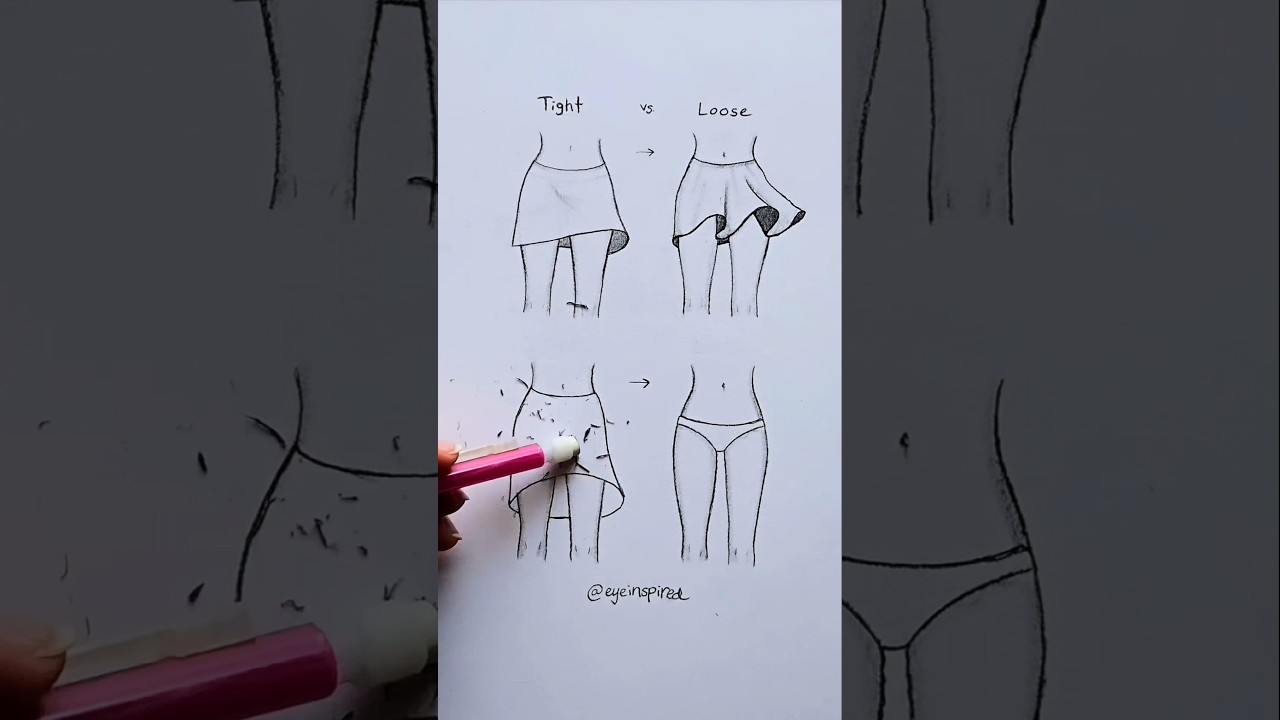 How to draw a skirt blowing in the wind #art #artwork #artist #draw #drawing #fashion #style #anime