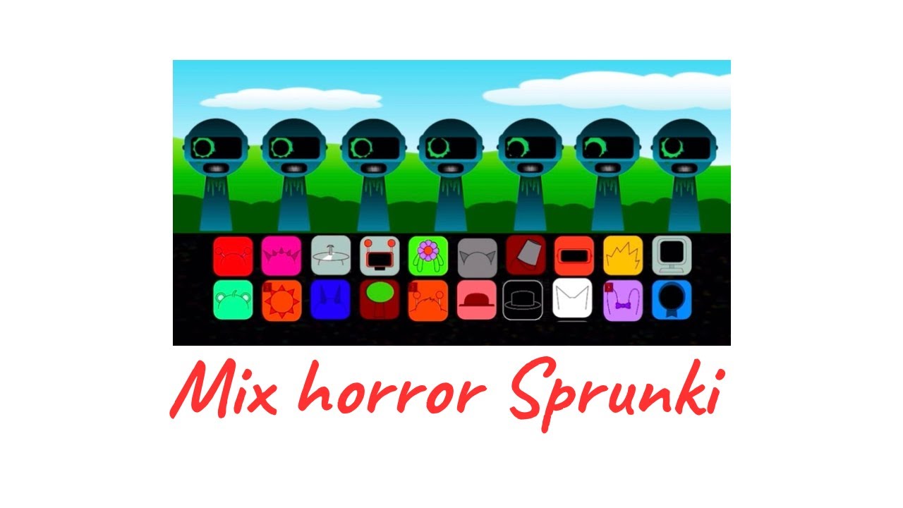 Full Dark Incredibox Sprunki Horror - They are not real #mix #sprunki #monster