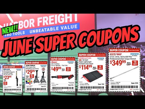 NEW Harbor Freight JUNE SUPER COUPONS!! #automobile #harborfreight #sale #tools