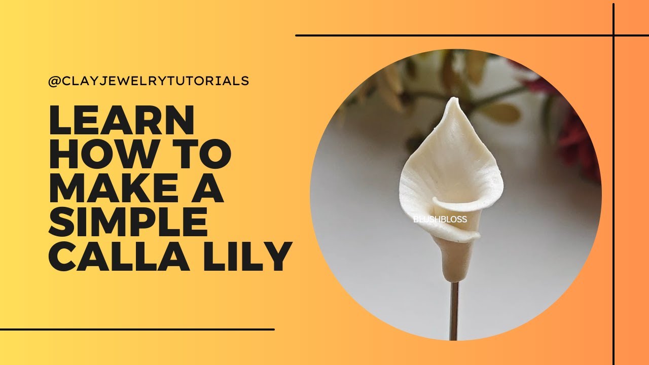 Polymer clay Calla Lily tutorial | Handmade Flower Tutorial | DIY Calla Lily | DIY Calla Lily Beads