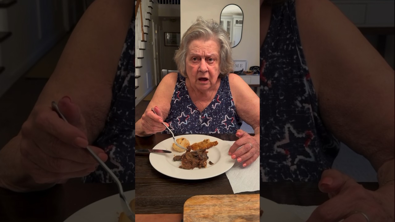 Another night of granny eating my cooking A for effort #Granny #BadGranny #dinner #meatloaf