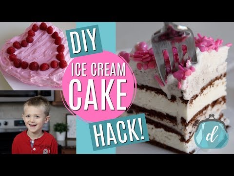 ICE CREAM CAKE DIY 🎂 Just $5 and made in 5 minutes!