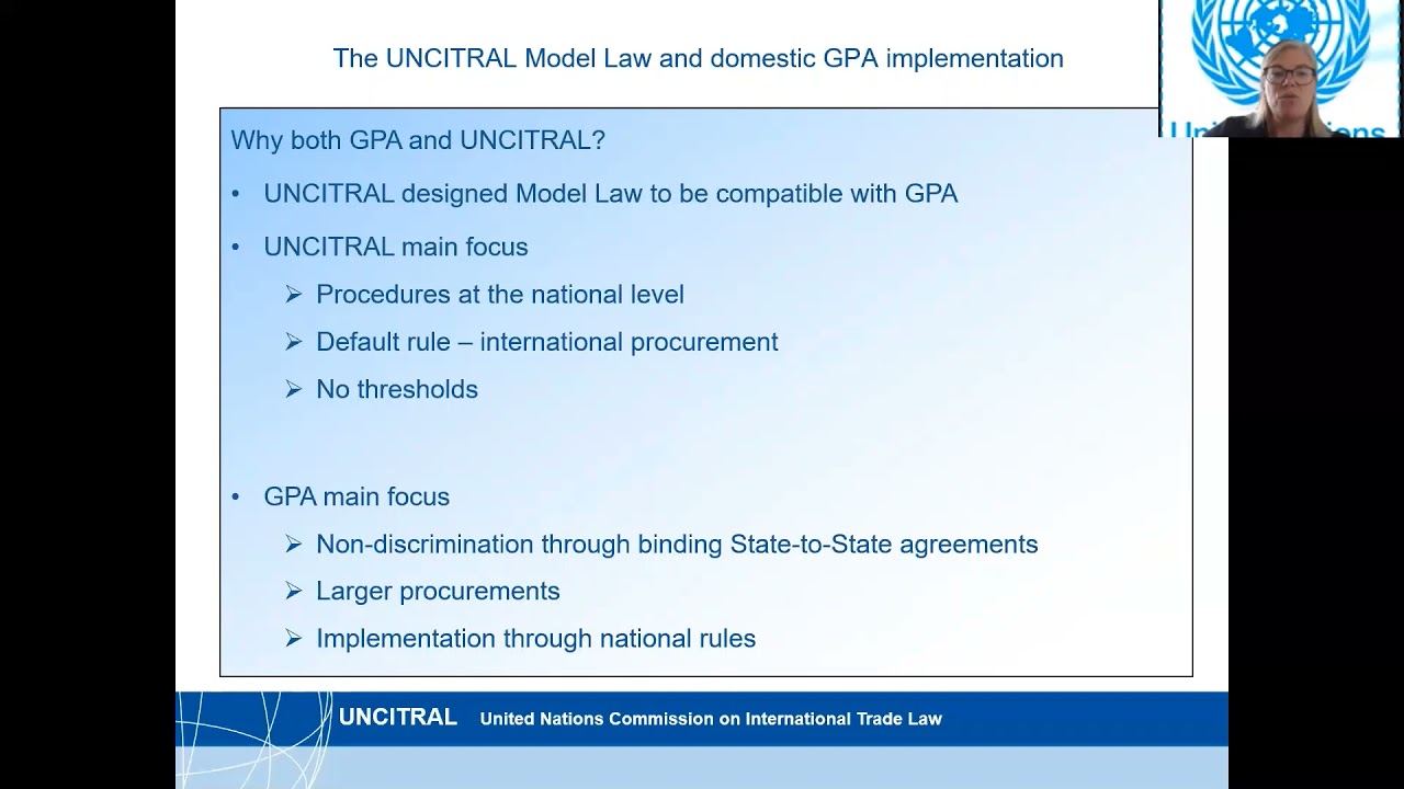 The UNCITRAL Model Law and domestic GPA implementation