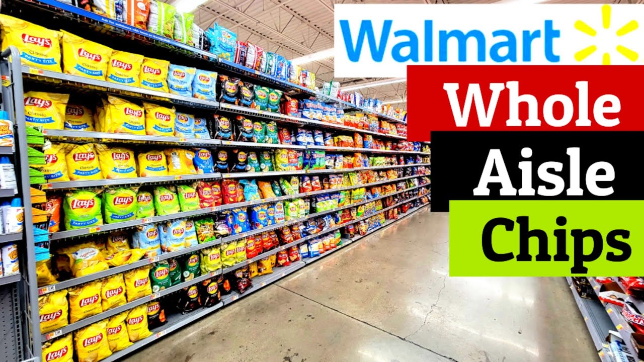 Walmart Walking Tour of entire Chips Aisle