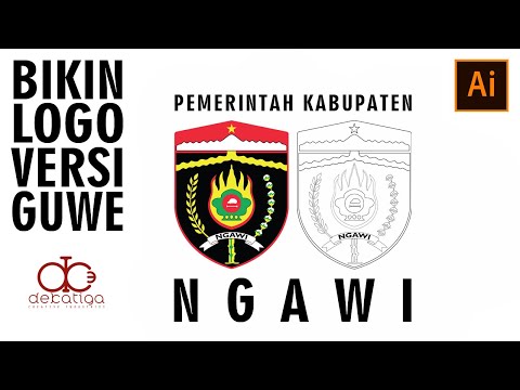 Belajar Membuat Ulang Logo | Cara Tracing | Lambang Pemerintah Kabupaten Ngawi | Speed Art