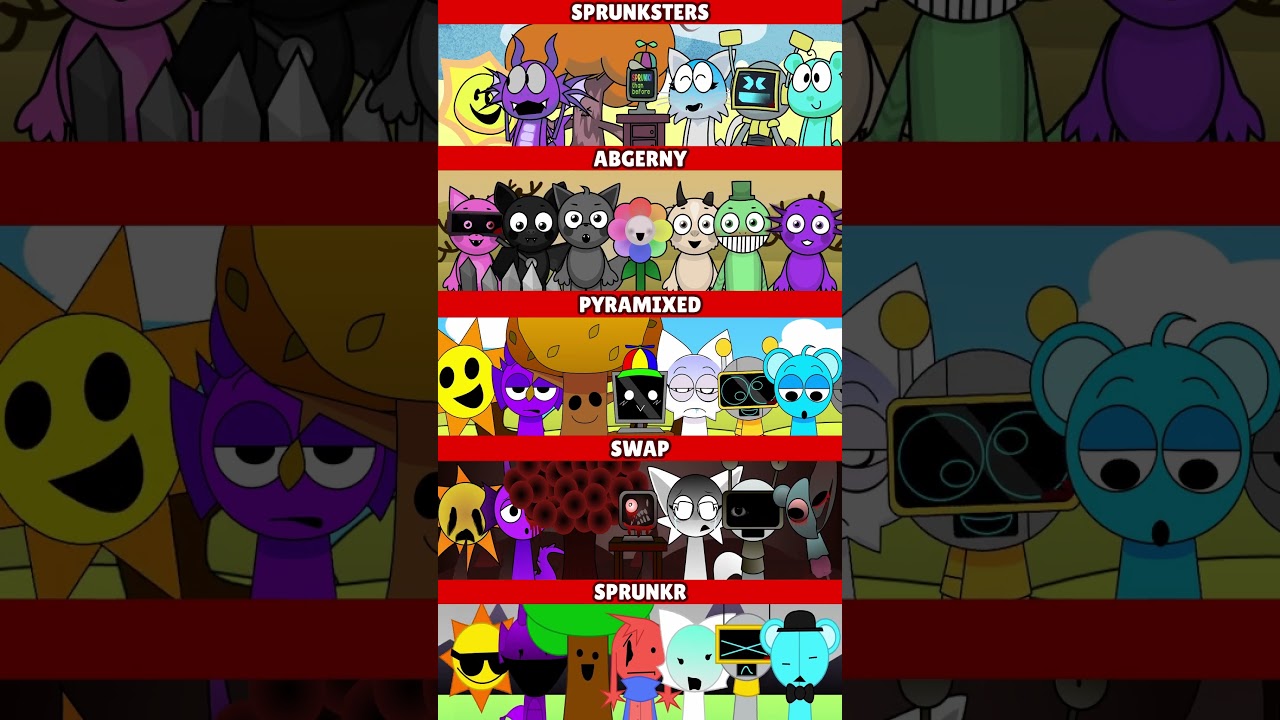 Incredibox Sprunki Sprunksters VS Abgerny VS Pyramixed VS Swap VS Sprunkr *MIX VERSION*