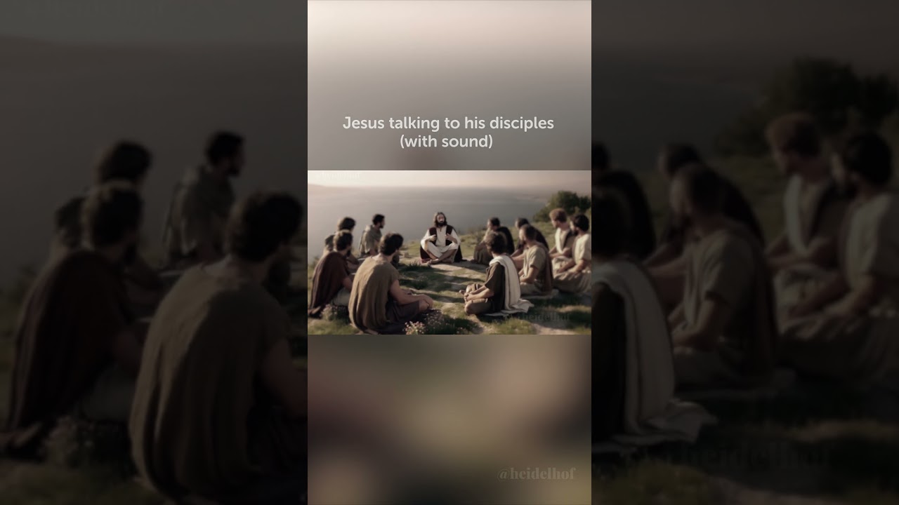 AI show me jesus talking to his disciples with sound please