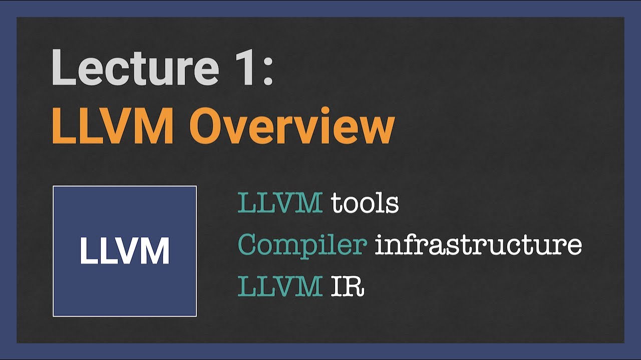 Programming Language with LLVM [1/20] Introduction to LLVM IR and tools