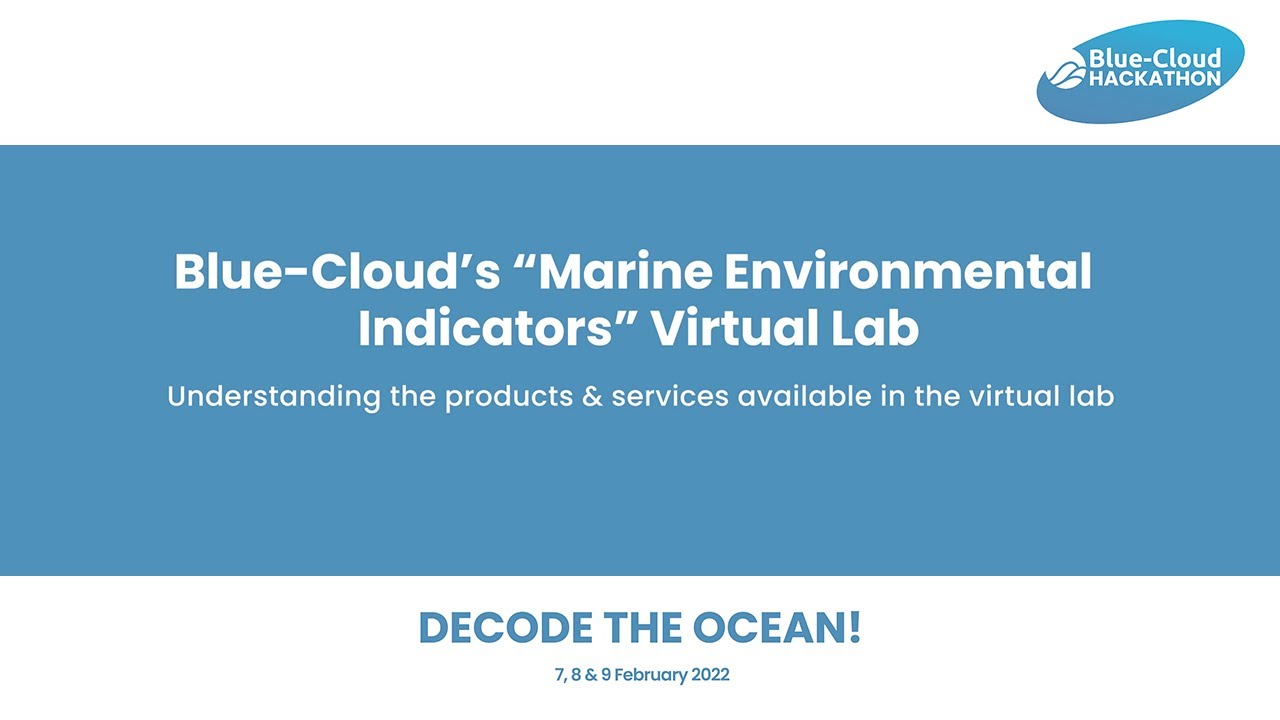 Blue-Cloud Hackathon - Marine Environmental Indicators VLab