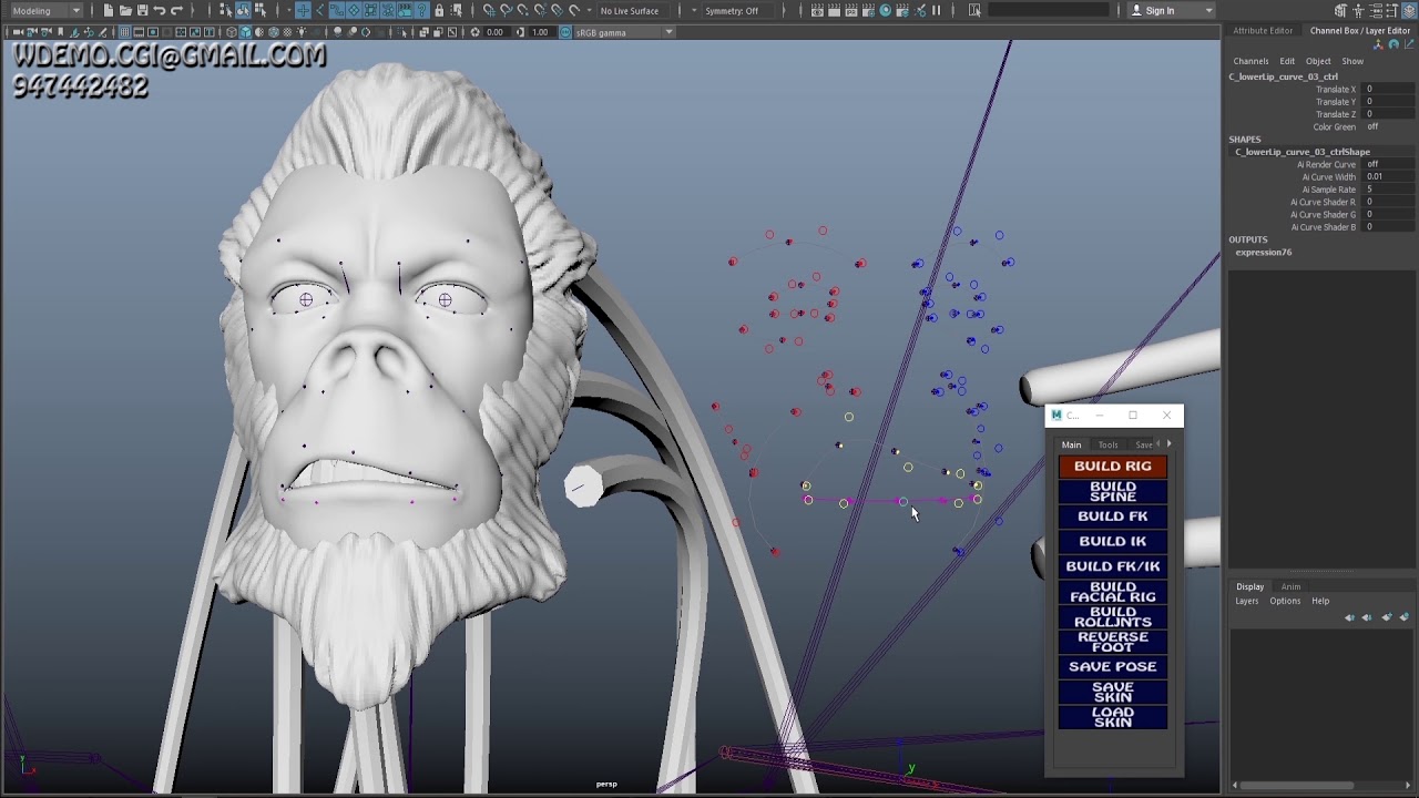 Procedural rigging with python tools