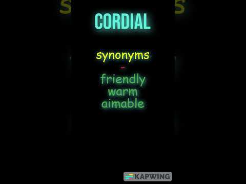 Synonym of cordial