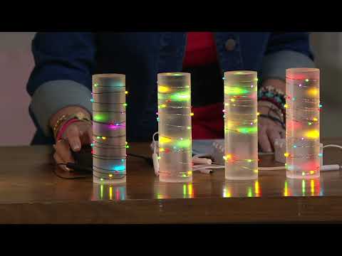 Bethlehem Lights Set of 4 Battery Operated 8' Fairy Lights on QVC