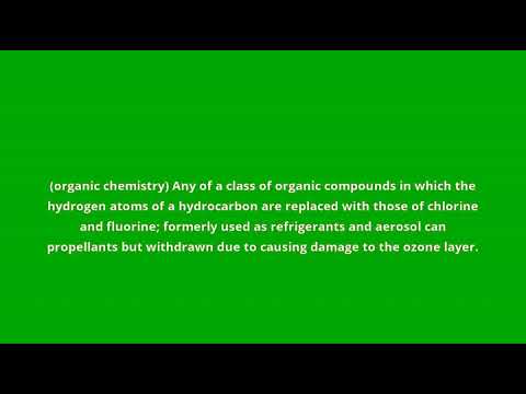 what is the meaning of chlorofluorocarbon