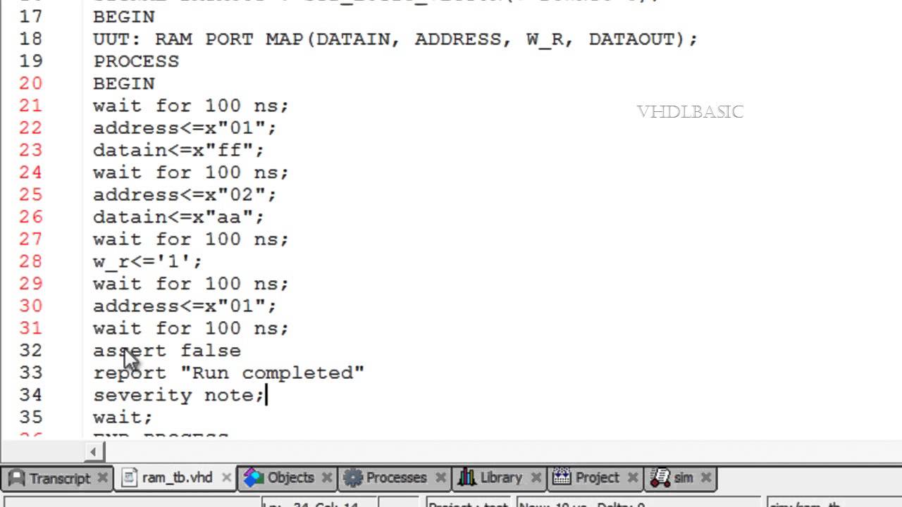 VHDL BASIC Tutorial - ASSERT Statement