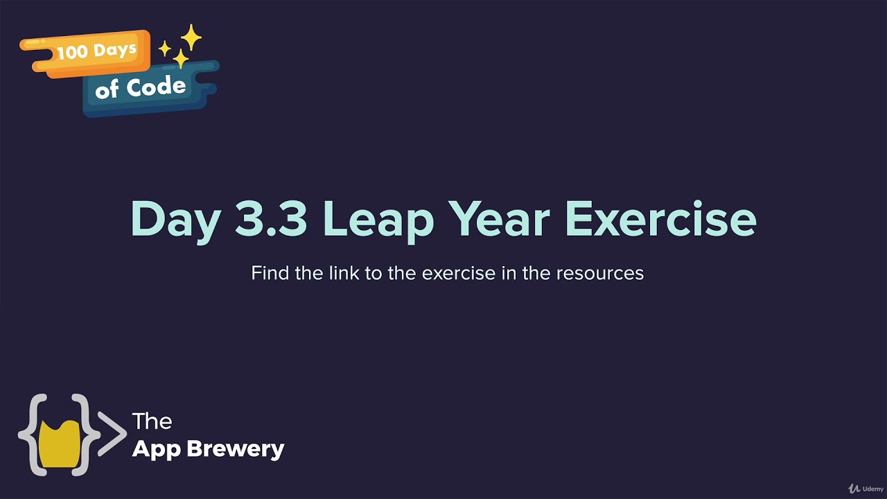 [Interactive Coding Exercise] Leap Year | 100 Days of Code: The Complete Python Pro Bootcamp