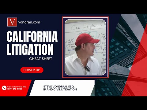 California litigation cheat sheet by Attorney Steveยฎ