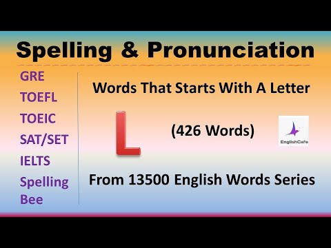 βͺβͺβͺβͺβͺ Set L-Words That Begins With L (426 Words) Spellings & Pronunciation-TOEFL, SAT, GRE, IELTS...
