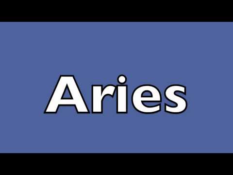 How to pronounce Aries