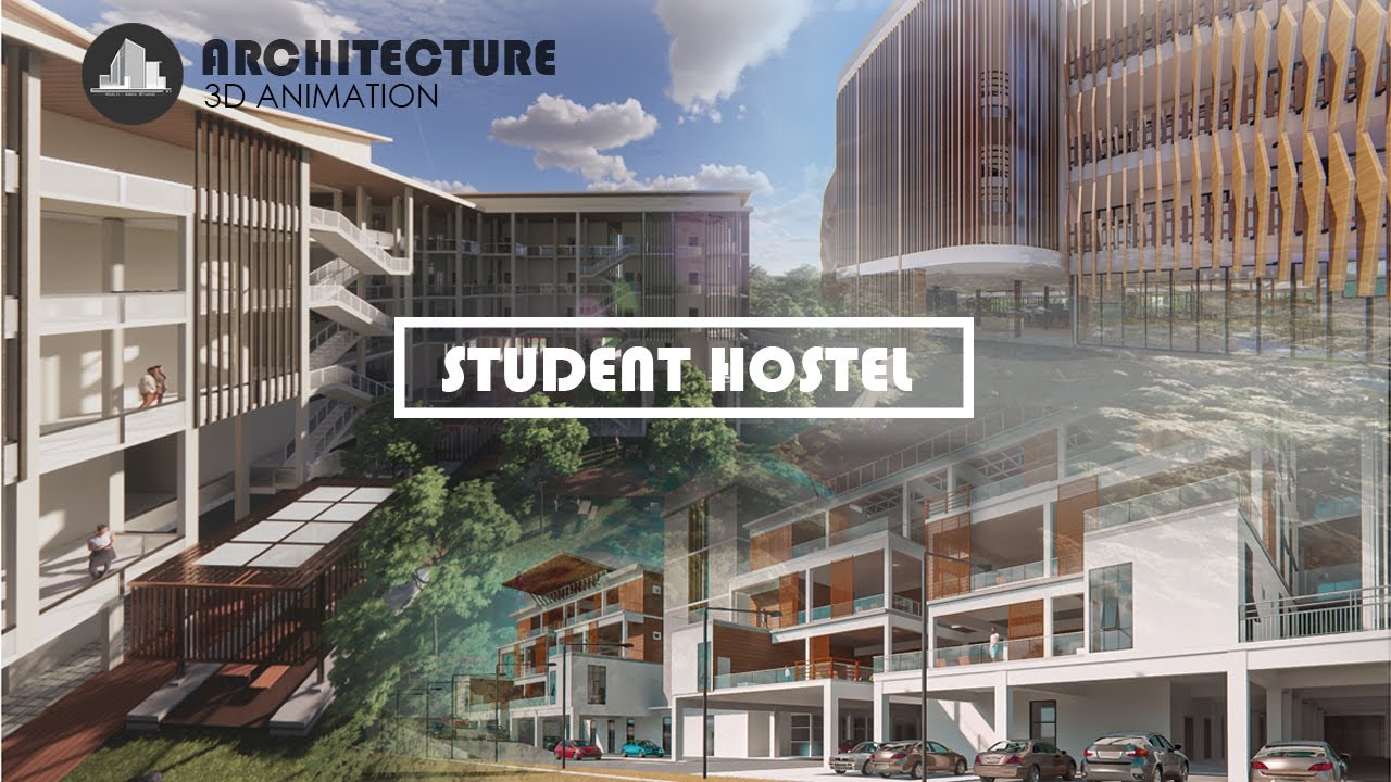 Student Hostel 3D  Animation Walkthrough Video