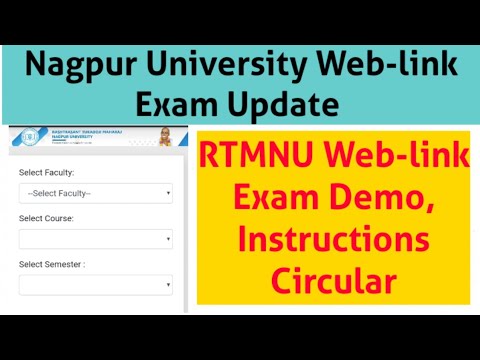 Nagpur University Web-link Exam Demo, Instructions, Circular 2021 #rtmnu #nagpuruniversityexam2021