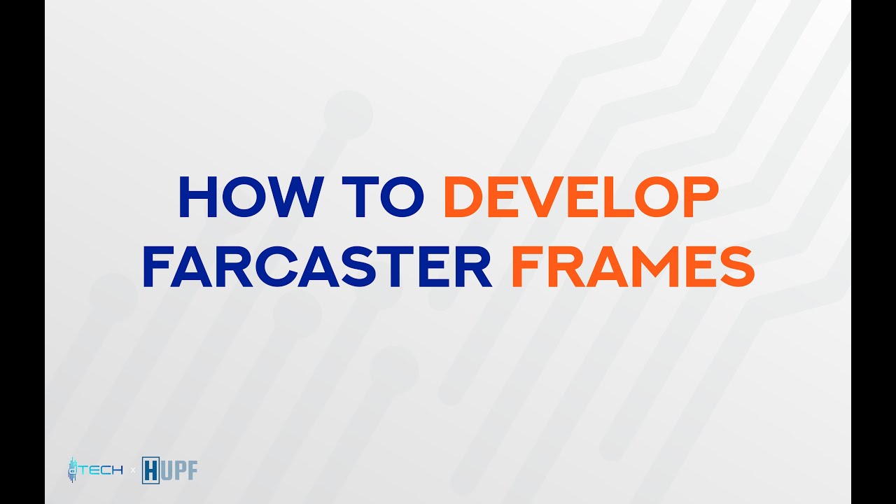 Quickstart Farcaster Frames 101 - How to develop Frames as fast as possible!