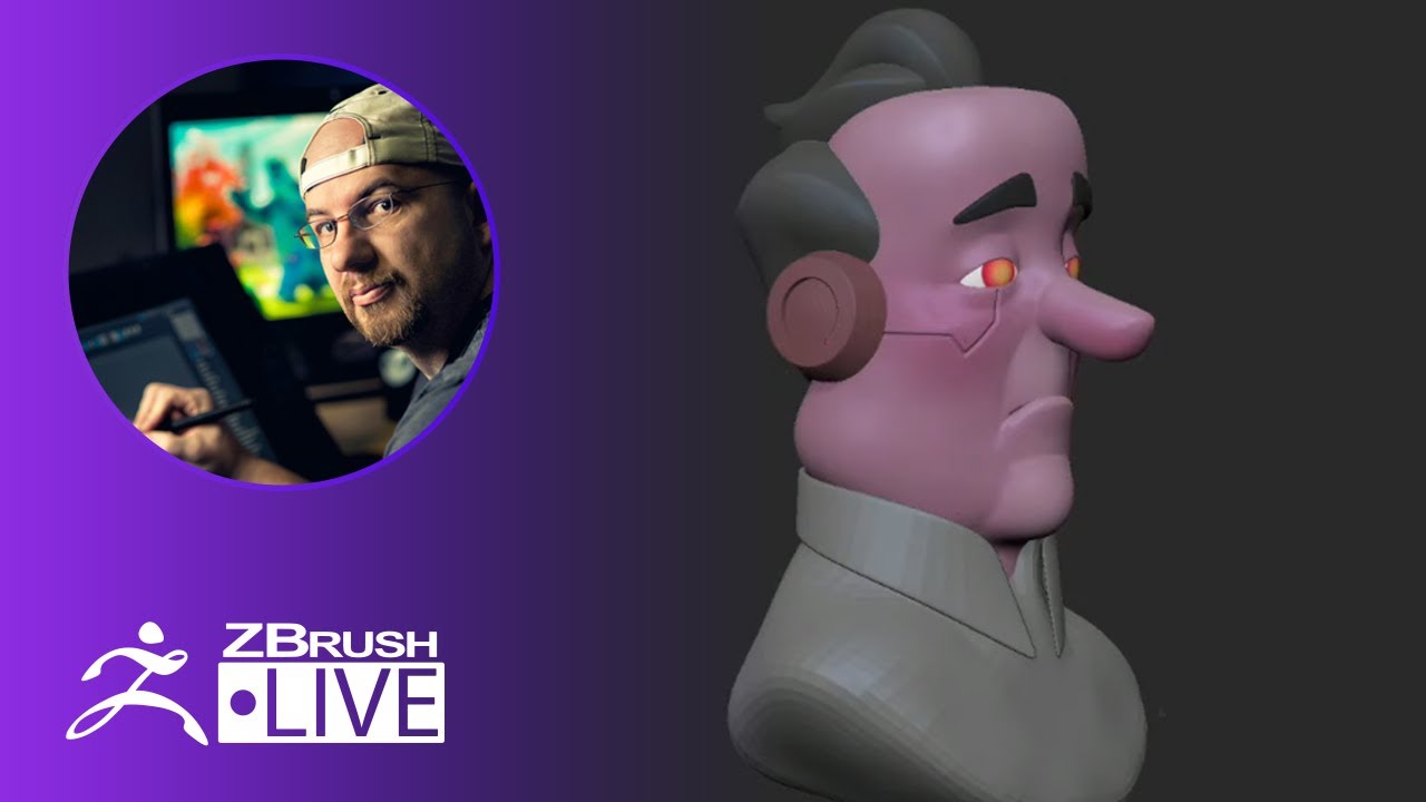 (Part 1) A Luigi Lucarelli Concept to 3D - Sculpting Stylized Characters - Shane Olson - ZBrush 2020