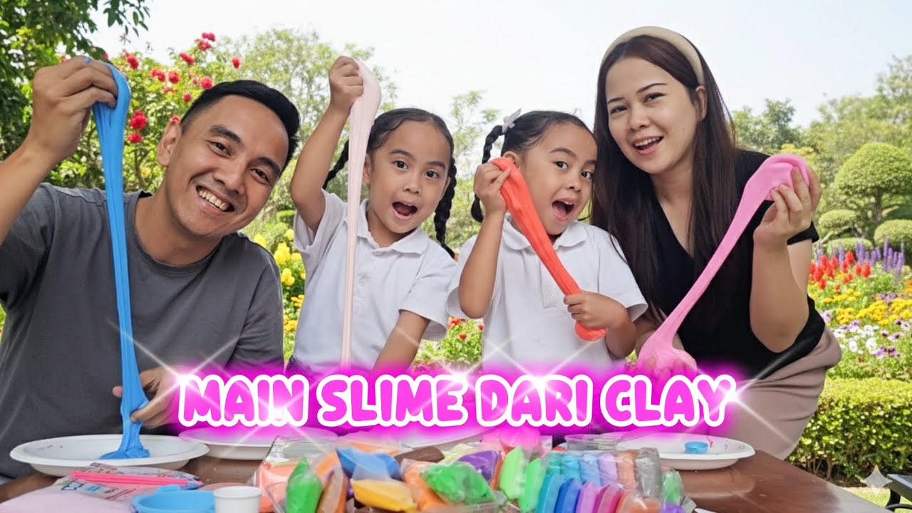 MARIE BELLA PLAYS WITH CLAY SLIME🌈 #vlog