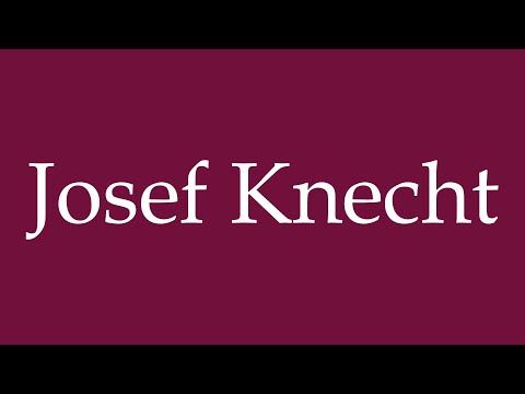 How to Pronounce ''Josef Knecht'' Correctly in German