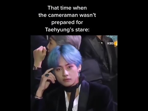 That time when the cameraman wasn't prepared for Taehyung's staređź‘€