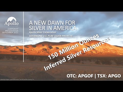US Focused Silver Exploration Company Up 35% YTD With 150 M Ounces of Inferred Silver OTC: $APGOF