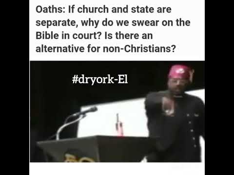 If church and state are separate, why do we swear on the Bible in court? Is there an alternative for
