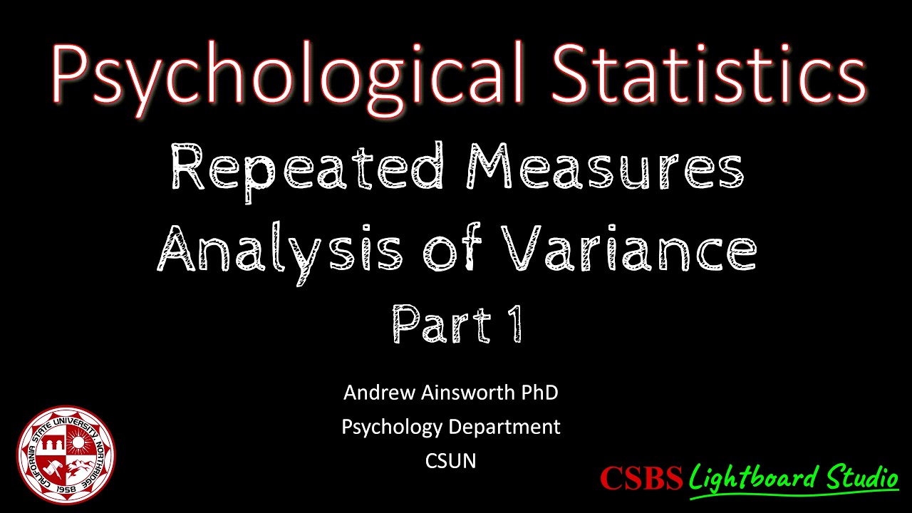 Psy320: Repeated ANOVA 1
