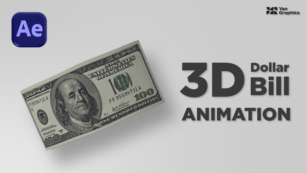 💵 Create a Stunning 3D Dollar Bill Animation in After Effects | Full Tutorial  l l #aftereffects