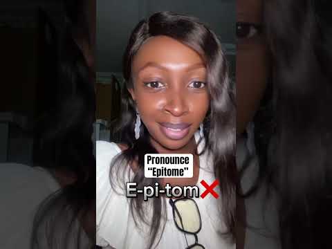 Pronounce Epitome the correct way.. #youtubeshorts #englishwords #english